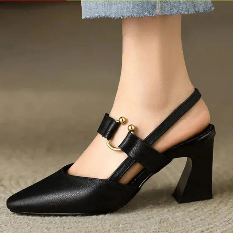 Black Slingback Heels for Women – Chic & Comfortable Style – BareRoots ...